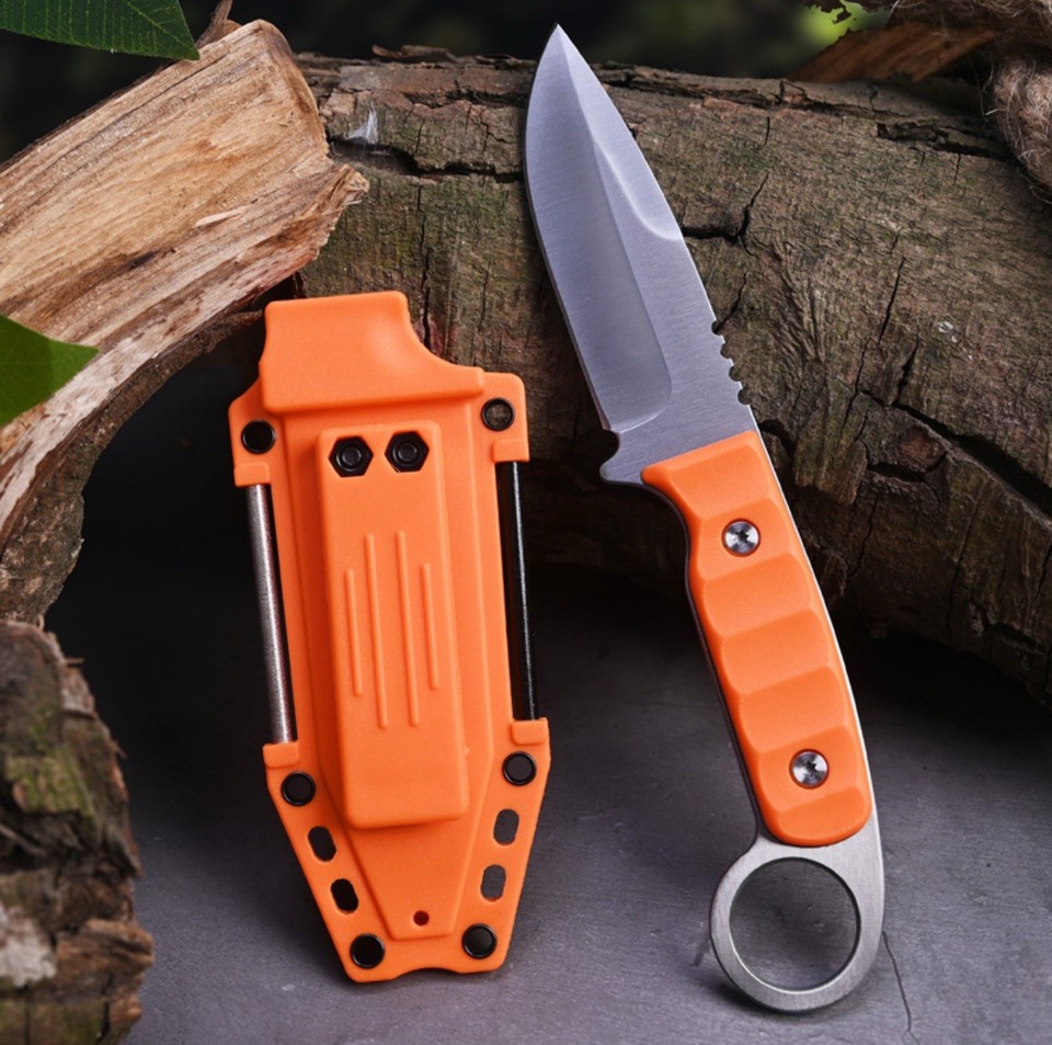 Small Fixed Blade Tactical Hunting Knife with Sheath,Fire Starter ...