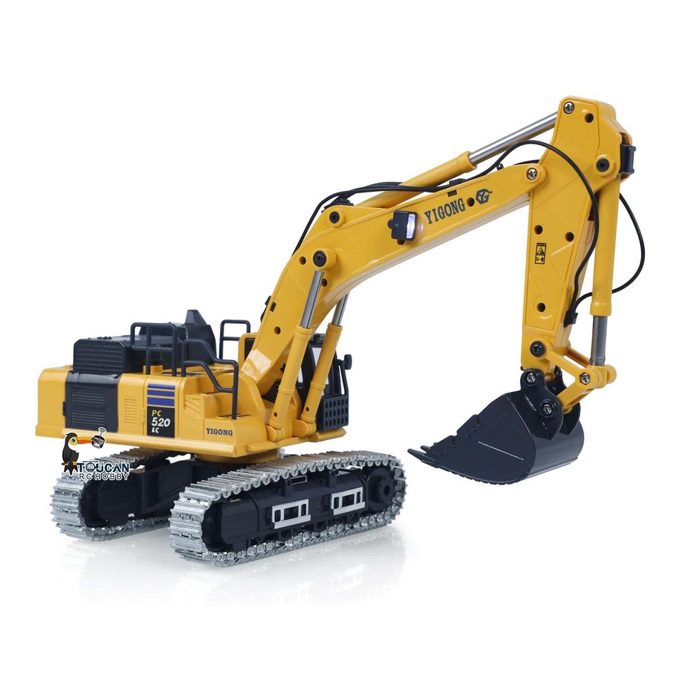 US Stock 1/50 RC Digger PC520 Lifting Excavator Vehicle Metal Lights ...