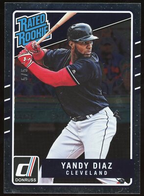 Yandy Diaz 2017 Donruss Rated Rookie #216 Serial #d 5/5 Cleveland ...