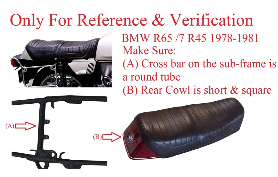 BMW R65 /7 R45 1978 - 1981 low profile seat saddle READ Description ...