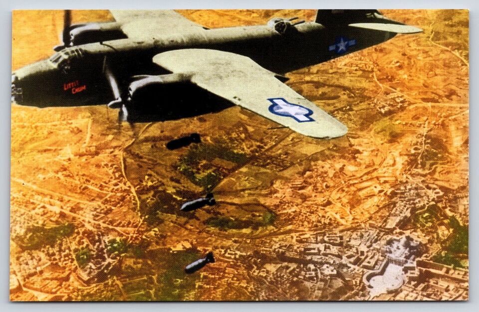 B-26 Marauder Military Bomber Plane Aircraft, Dropping Bombs In Rome ...