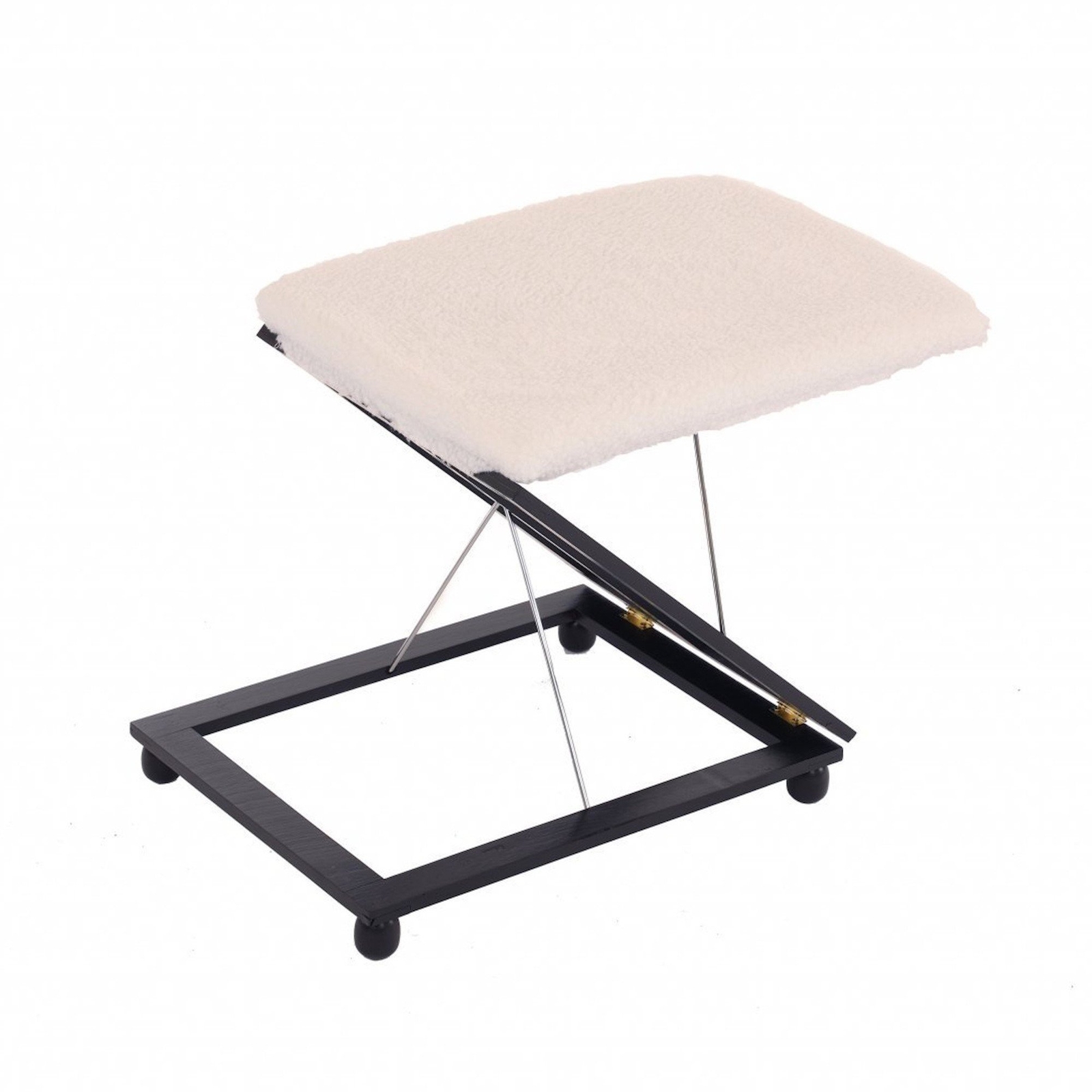 NEW! Adjustable Folding Cushion Padded Footstool Foot Leg Rest | eBay