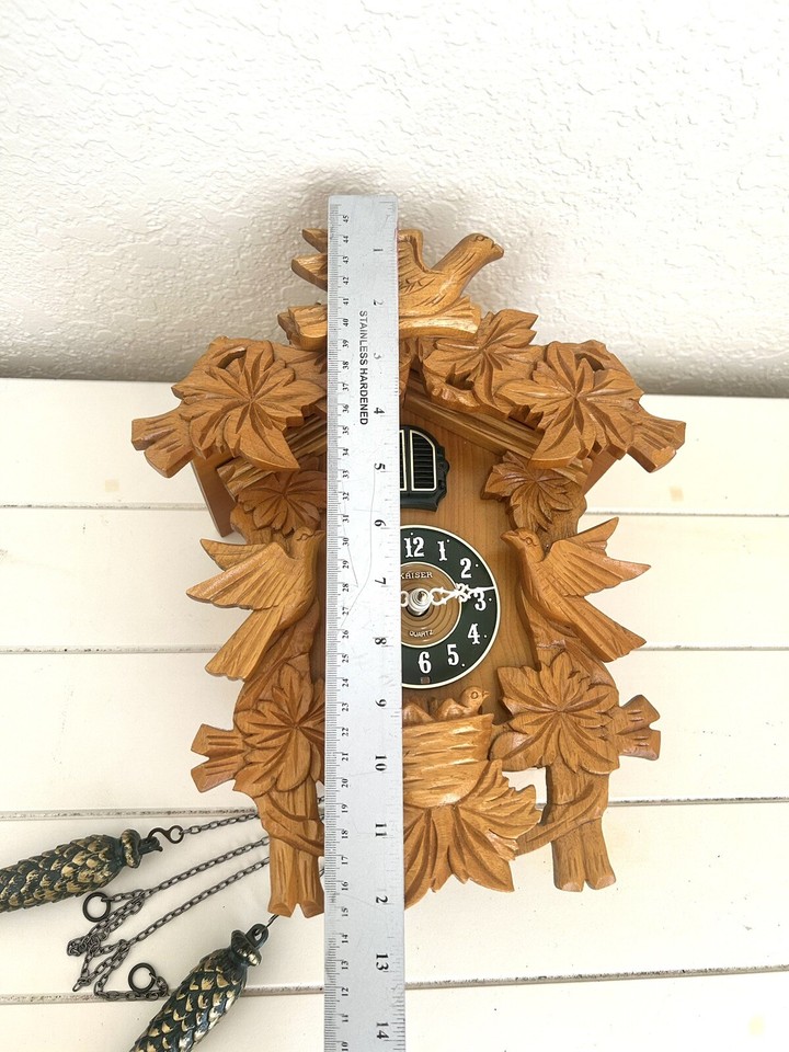 VINTAGE KAISER QUARTZ CUCKOO CLOCK BIRDS GERMAN | eBay