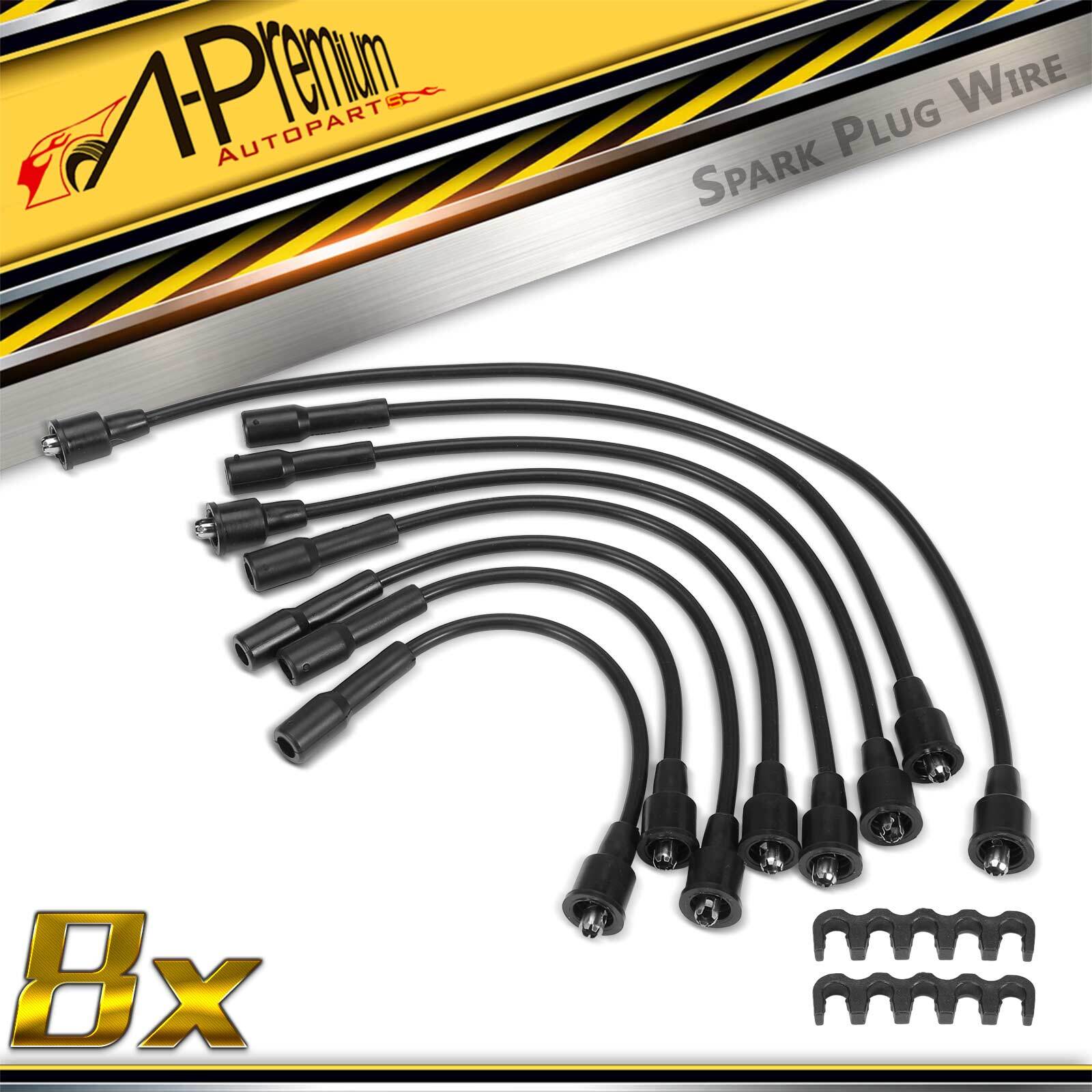 8x Spark Plug Wire Set for Chrysler Cordoba Plymouth Fury Dodge B150 ...