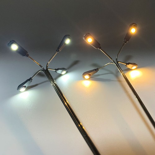 5Pc Led Street Lamps Ho/oo Scale Miniatures Lot Road Lights Railway ...
