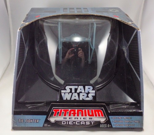 RARE STAR WARS TITANIUM SERIES TIE FIGHTER HASBRO DIE CAST FIGHTER MIB ...