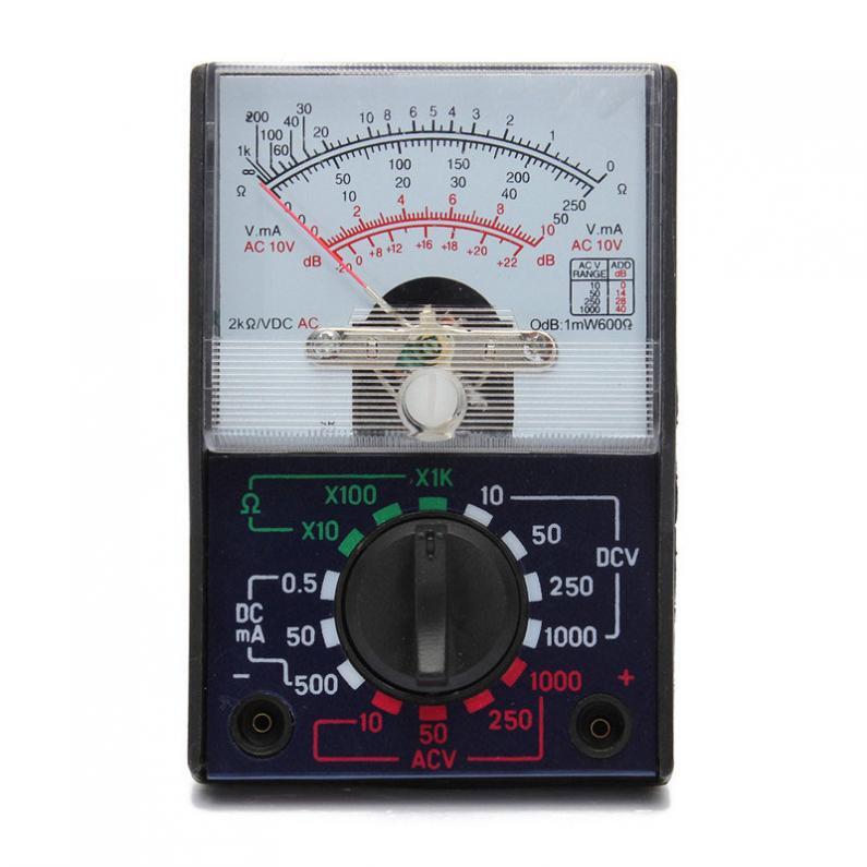Analog Multimeter AC / DC Volt 1000V DC Current 500mA Meter with Test ...