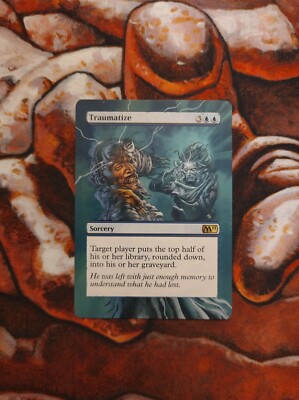 Magic the Gathering Traumatize Hand Painted Unique Custom MTG Alter | eBay