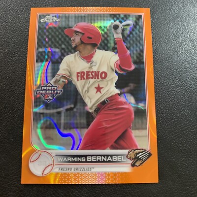WARMING BERNABEL 2022 Topps Pro Debut Baseball PD-130 Orange Lava ...