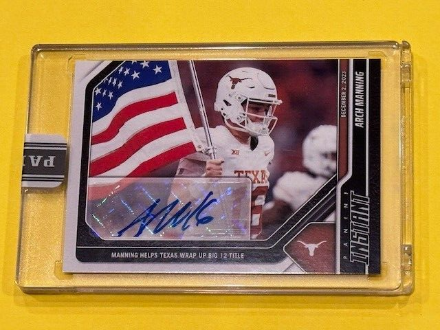 2023 Panini Instant Arch Manning #46 Longhorns auto autograph BLACK 1/1 ...