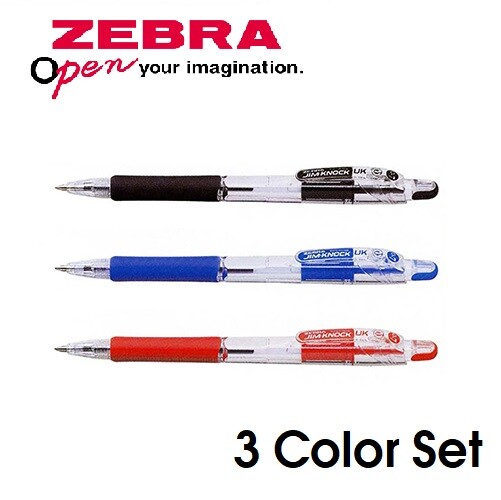 Zebra Jim-Knock UK 0.7mm BallPoint Pen Choose from 3 colors | eBay