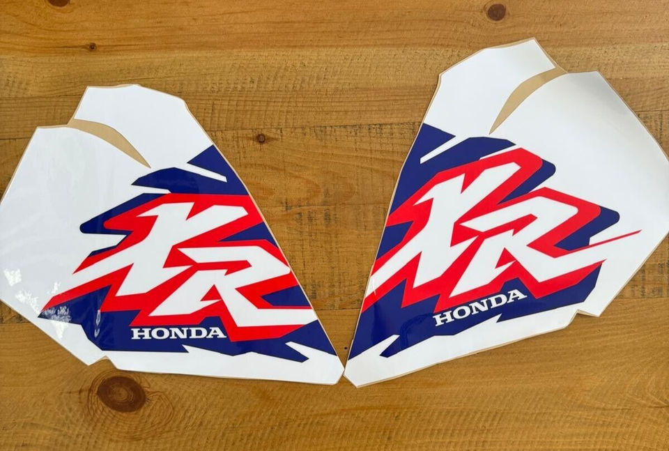 1986 HONDA XR 200 XR200 TANK SIDE PANELS FRONT PLATE GRAPHICS DECALS ...