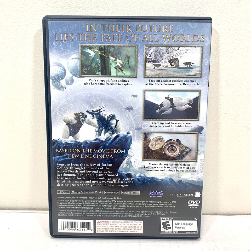 Golden Compass (Sony PlayStation 2, 2007) Tested & Working CIB ...