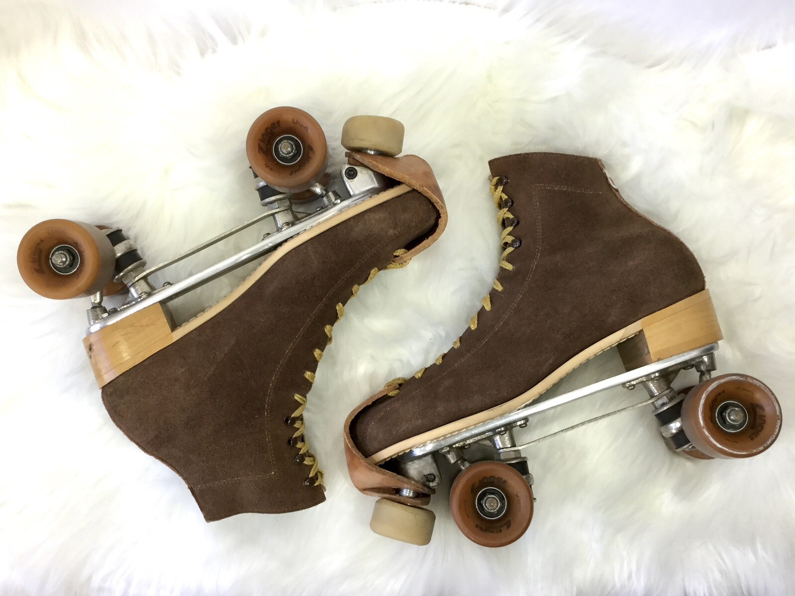 Vintage Norele Roller Skates Sz 10, Zinger Wheels, Suede, Chicago ...