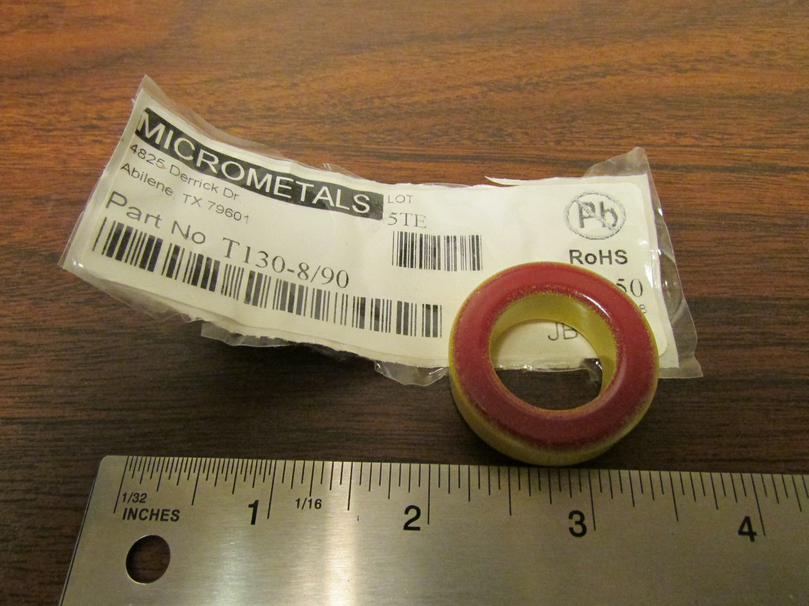 Micrometals Toroid Core T130-8/90 Powdered Iron New | eBay