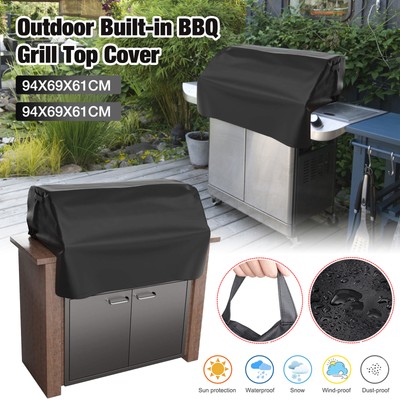 BBQ Grill Top Cover Water Resistant Built-in Grill Cover for Outdoor ...