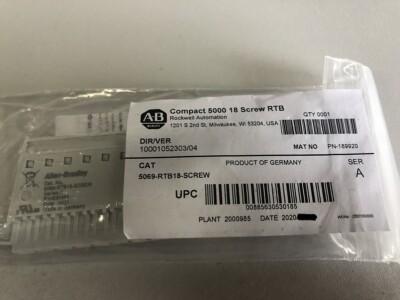 Sealed 5069-RTB18-SCREW /A Compact 5000 18 Screw RTB I/O Power Terminal ...