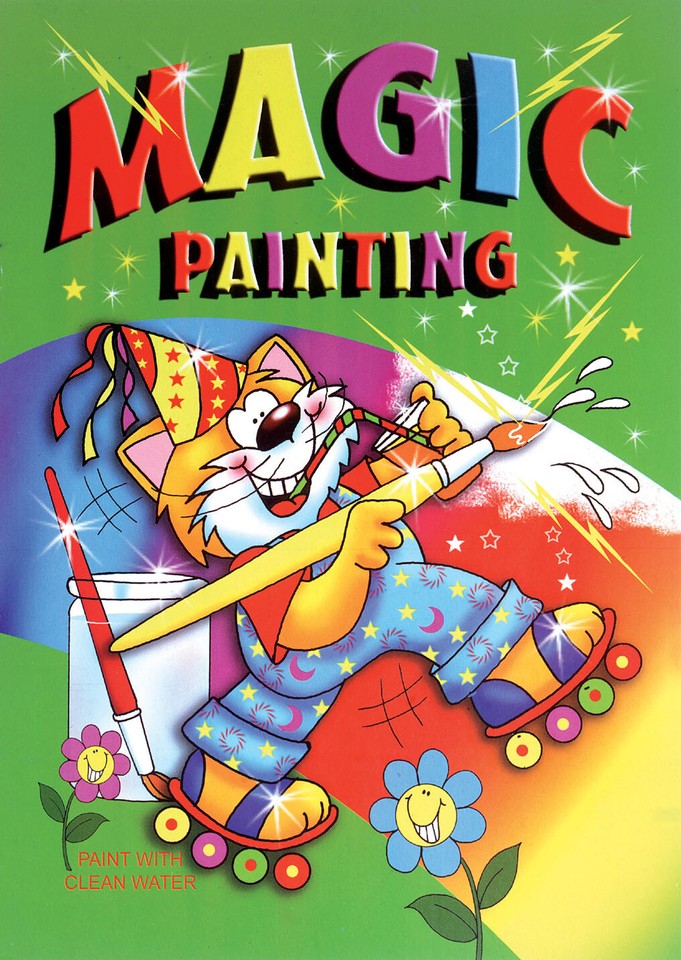 12 x A4 MAGIC PAINTING COLOURING ART BOOKS FOR CHILDREN NO MESS JUST ...