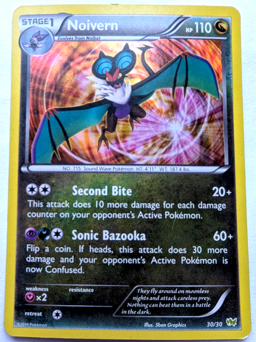 Pokemon Card Noivern 30/30 Trainer Kit Holo Rare LP | eBay