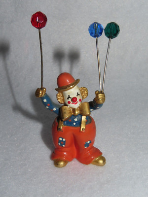 Clown With Balloons Spoontiques Pewter Miniature W/ Faceted Crystals ...