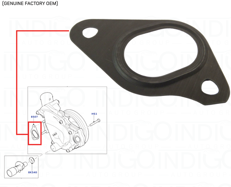 GENUINE FACTORY OEM LAND ROVER WATER PUMP GASKET LR3 LR4 RR RR SPORT ...