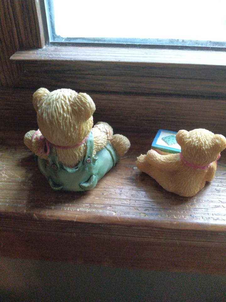 Lot Of 2 Cherished Teddies Teddy Bear Figurines (Ronnie & Baby Bear) Enesco 90s | eBay