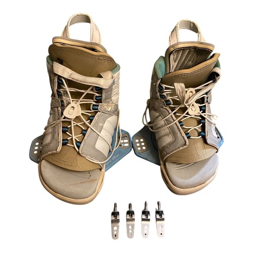 🌊 Womans Wake Board Boot Liquid Force Blue White size 12" + Hardware ...