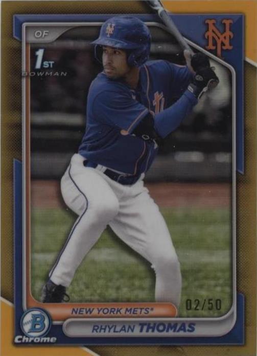 2024 Bowman Chrome - Prospects Rhylan Thomas #BCP-217 Gold Refractor ...