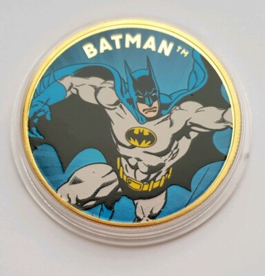 Batman - DC Comics - Superhero - Full, Vivid Colour & Gold Plated Medal ...