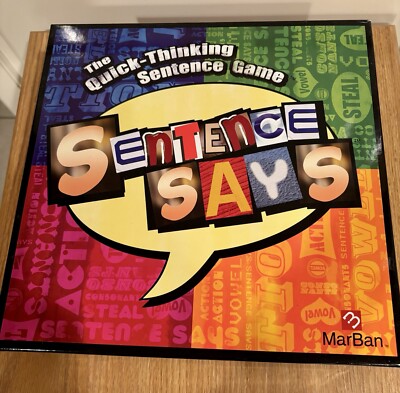 Sentence Says Board Game Best Family Fun Think Educational Cards Toy ...