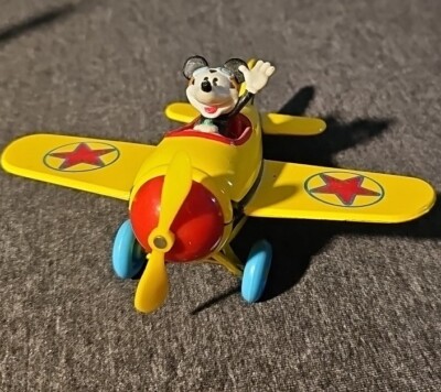 Vintage Disney DecoPac Mickey Mouse Flying Airplane | eBay