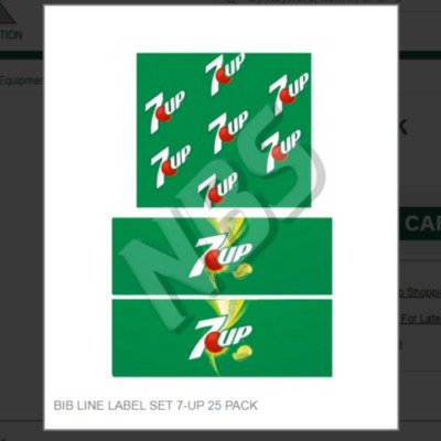 BIB LINE LABEL SET 7-UP 25 PACK #CP041104 | eBay