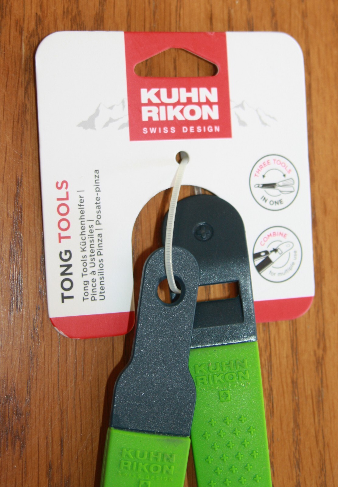 Kuhn Rikon Swiss Tong Tools braising spoon serving fork salad green New ...