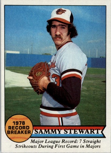 1979 Topps #206 Sammy Stewart RB - EX-MT | eBay
