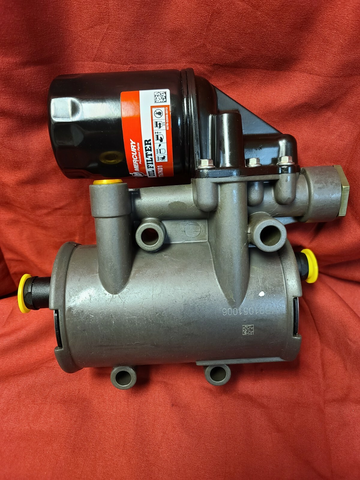 New OEM Mercury 4 Cyl Verado Oil Cooler Module Part # 8M0092407 S/S ...