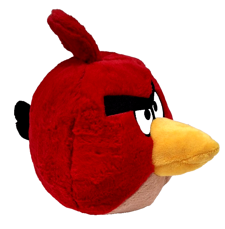 Angry Birds Red Bird 8" Plush Stuffed Animal Medium No Sound, Very ...