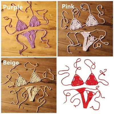 Women Swim Wear Set String Top and Side Adjustable Bottom | eBay Australia