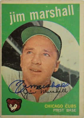 Jim Marshall Chicago Cubs Signed 1959 Topps #153 Autographed Card | eBay