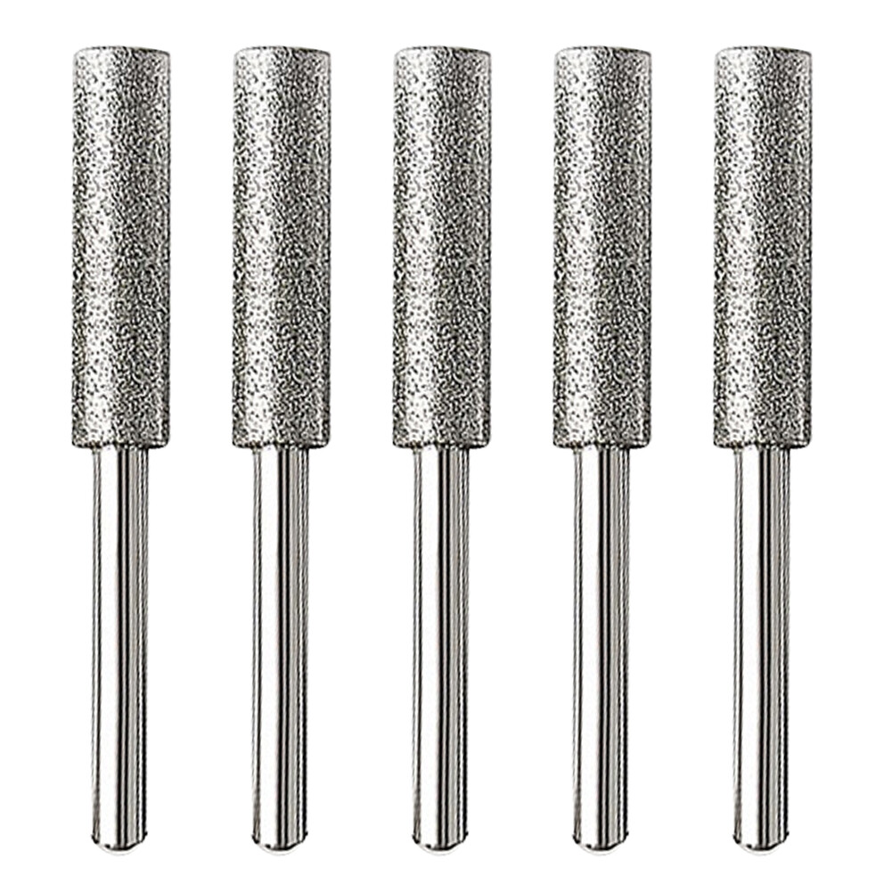 5 PCS Grinding Burr Drill Bit 4/4.8/5.5mm Chainsaw Sharpener Stone File ...