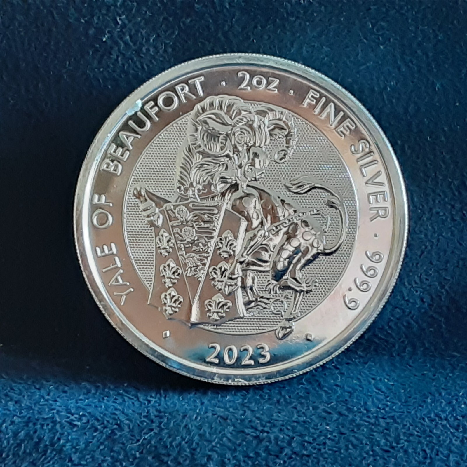 Beutiful 2023 Great Britain 5 Pounds 2 Oz 9999 Silver Yale Of Beaufort ...