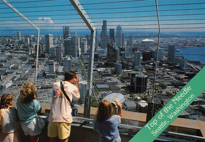 Seattle WA Washington Downtown 1990s Skyline Space Needle Vtg Postcard ...