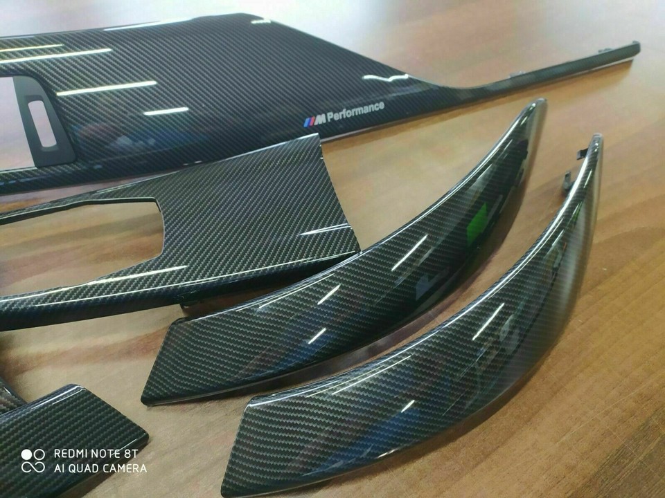 BMW M3 M4 F32 F30 F31 F36 M PERFORMANCE INTERIOR TRIM KIT 7PCS CARBON ...