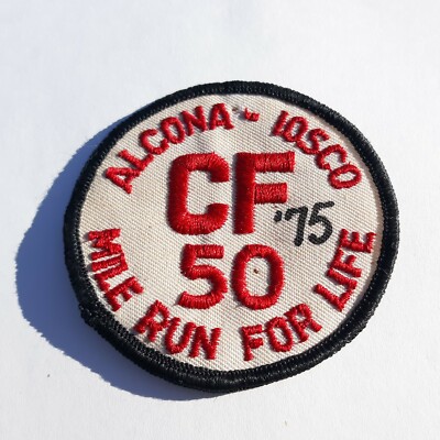 Alcona Iosco CF 50 1975 Mile Run for Life 3" Michigan Patch | eBay