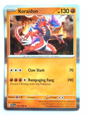 Koraidon 124/198 NM Pokemon Card Scarlet & Violet SVI EN 2023 Fighting ...