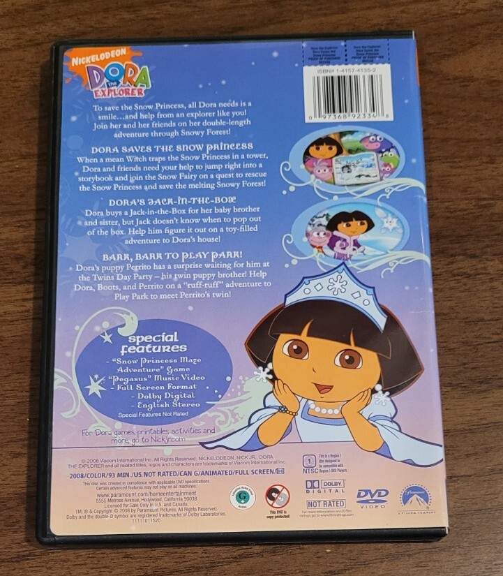 Nickeloden Dora the Explorer - Dora Saves the Snow Princess (DVD, 2008 ...
