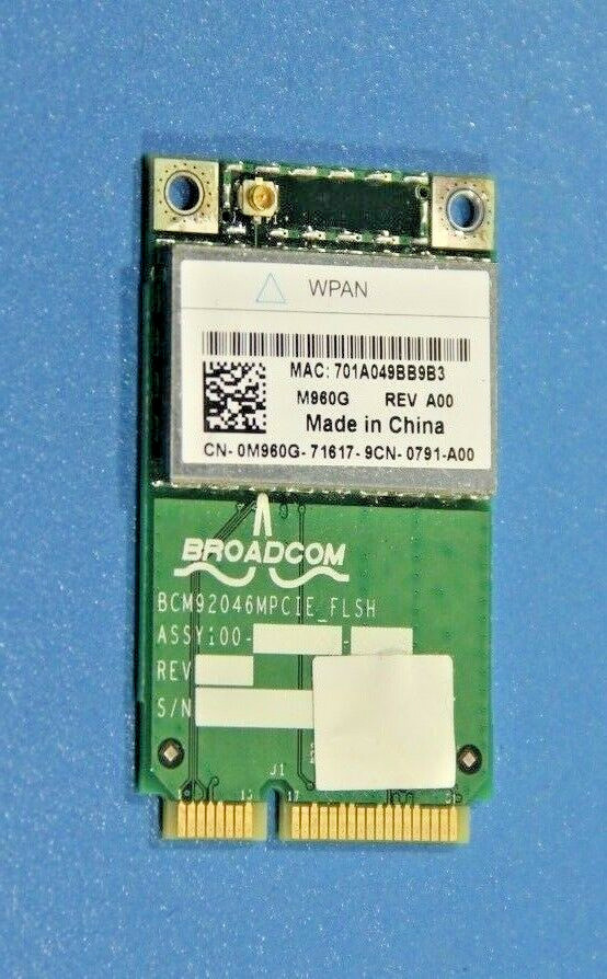 Broadcom WPAN Bluetooth Card MINI-PCI-E M980G, OM98OG, BCM92046MPCIE ...