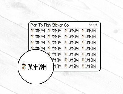 2290-3~Nurse Work Schedule (7AM-3PM) Planner Stickers. | eBay