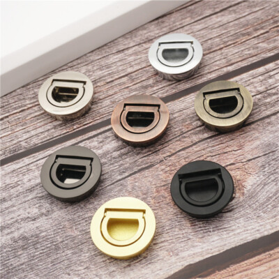 Hidden Door Handle Metal Recessed Pull Cabinet Drawer Invisible Round ...