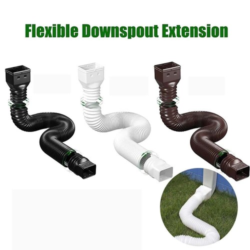 Flexible Downpipe Water Tube Downspout Extender Outdoor Home | eBay