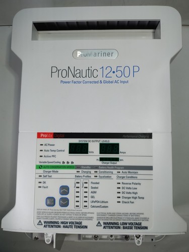ProMariner ProNautic 1250P 50 Amp 3 Bank Battery Charger 63150, Tested ...